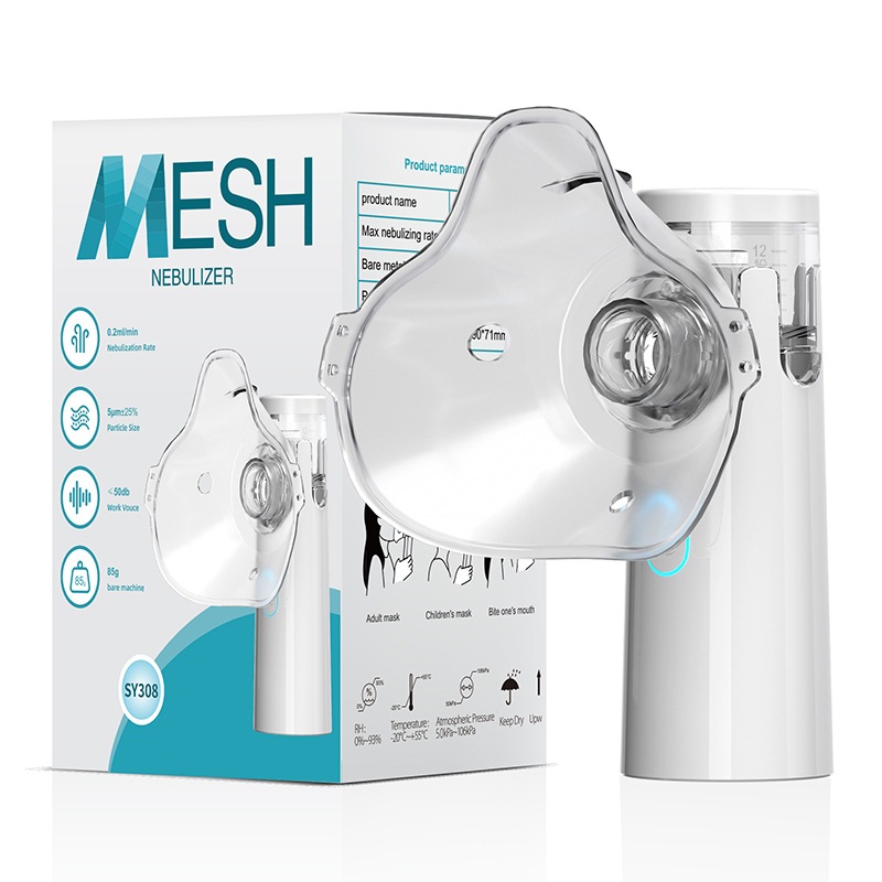 Silent Mesh Handheld Nebulizer Machine Medical Asthma Inhaler Atomizer ...