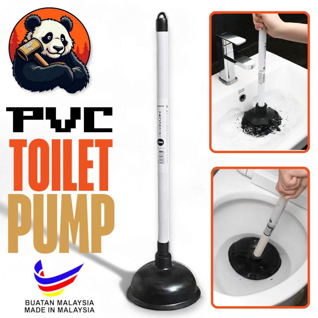 🐼 JOOLY - Toilet Pump Bathroom Kitchen Sink Plunger Rubber Suction Pump ...