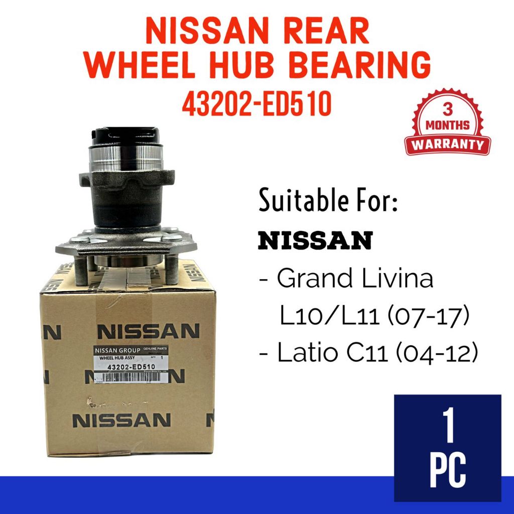【100% ORIGINAL】NISSAN LAHER HAB RODA BELAKANG (43202-ED510) - NISSAN ...