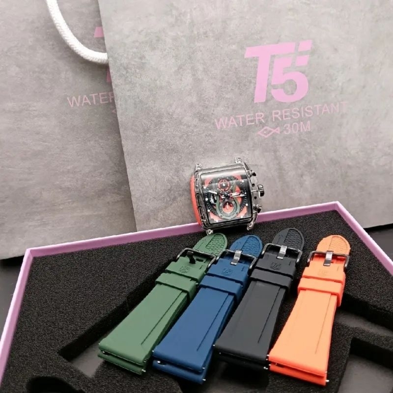 T5 WATCH ORIGINAL BRAND CHRONOGRAPH 4RUBBER STRAP H4032 | Shopee Malaysia
