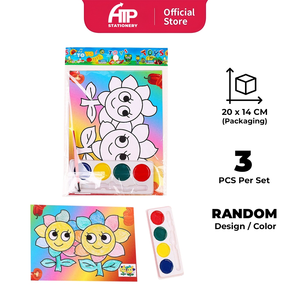 DIY Watercolor Cute Cartoon Painting Set School Home Educational ...