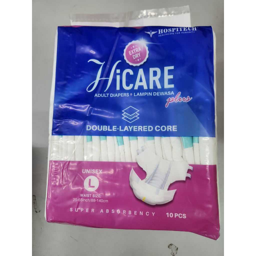 HiCare Adult Diapers Plus 10's (Size L) | Shopee Malaysia