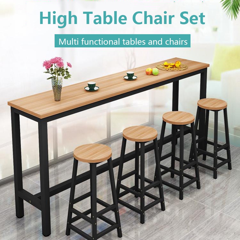 Bar Table Set 200CM Long High Table Meja makan Home Kitchen Balcony ...