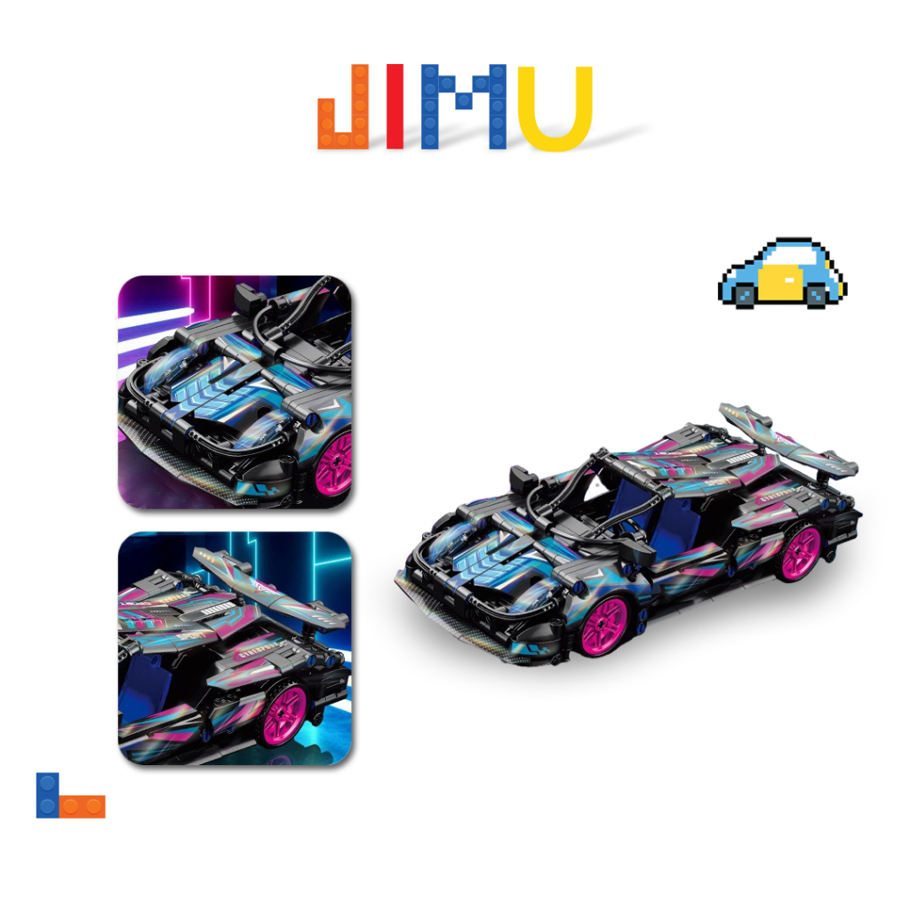 JIMU Pull-back CyberPunk Car Series 3308 Building Block Brick Model ...