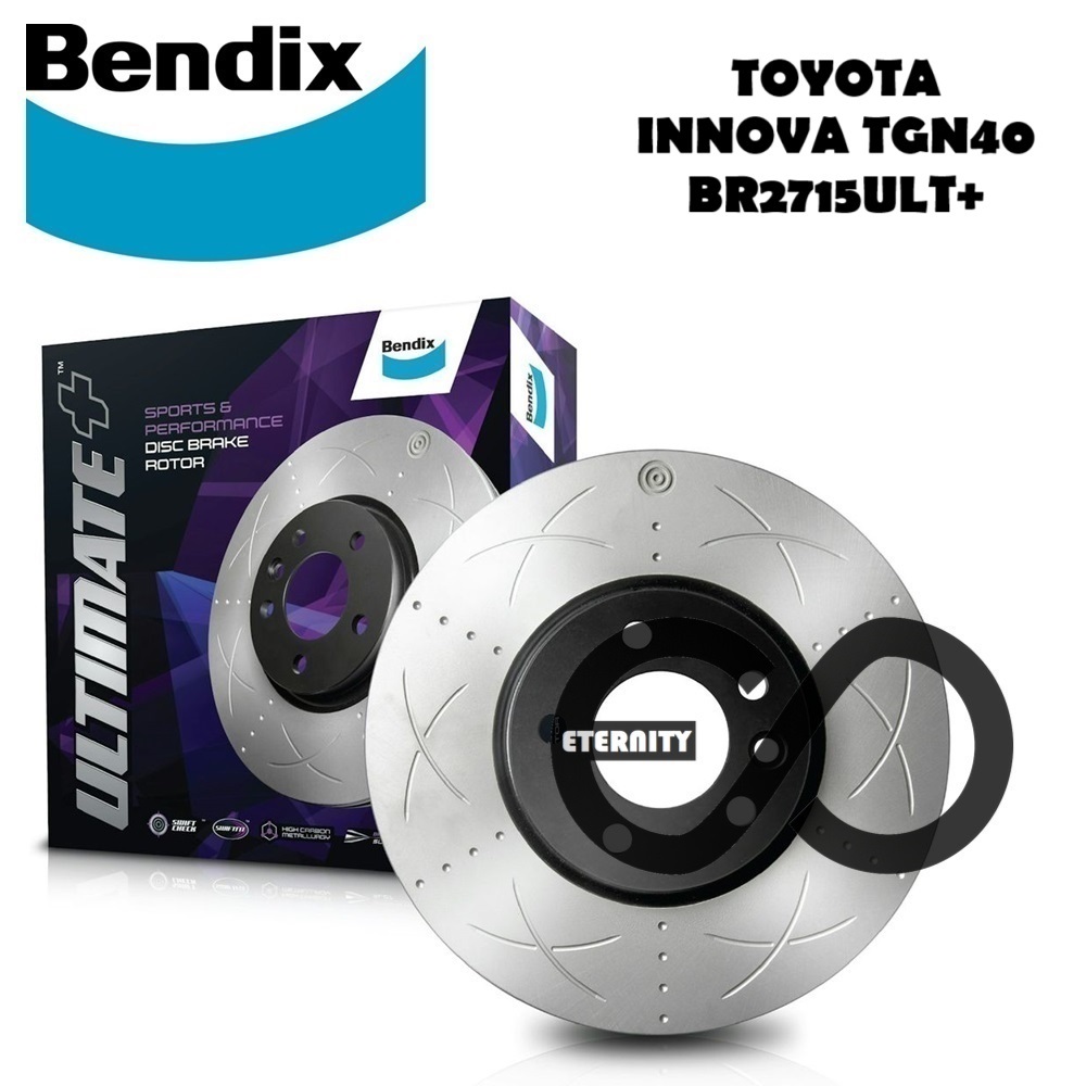Original Bendix Ultimate+ BR2715ULT+ Front Disc Rotor - Toyota Innova ...