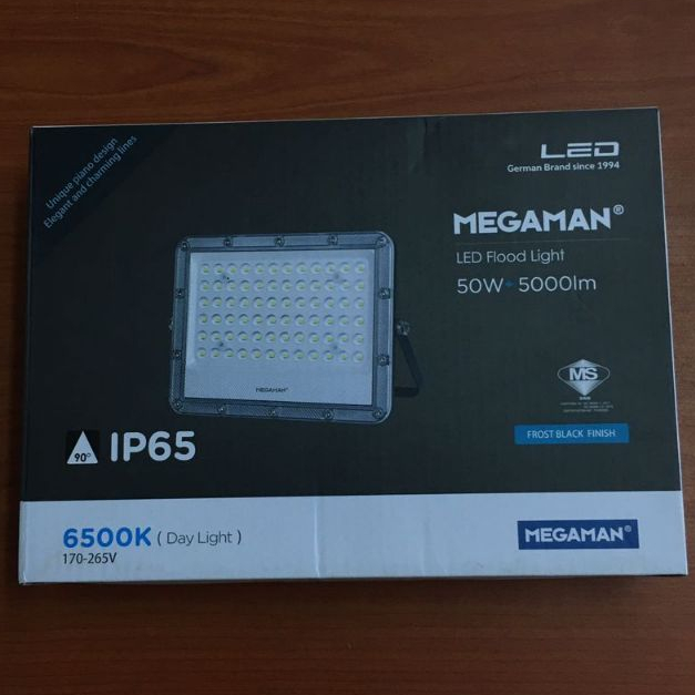Megaman Led Flood Light 50W 5000lm 6500K Daylight | Shopee Malaysia