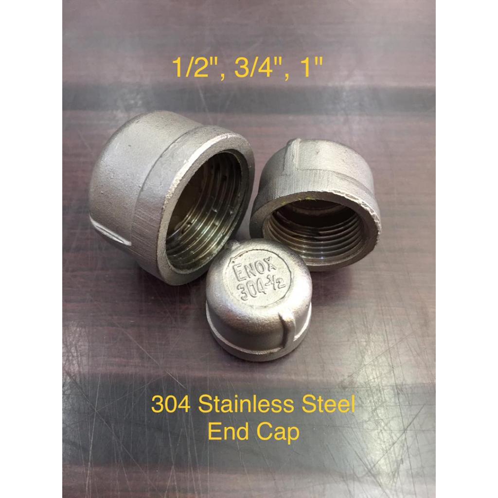 SUS304 Stainless Steel END CAP Endcap 1/2" 3/4" 1" Stainless Steel ...