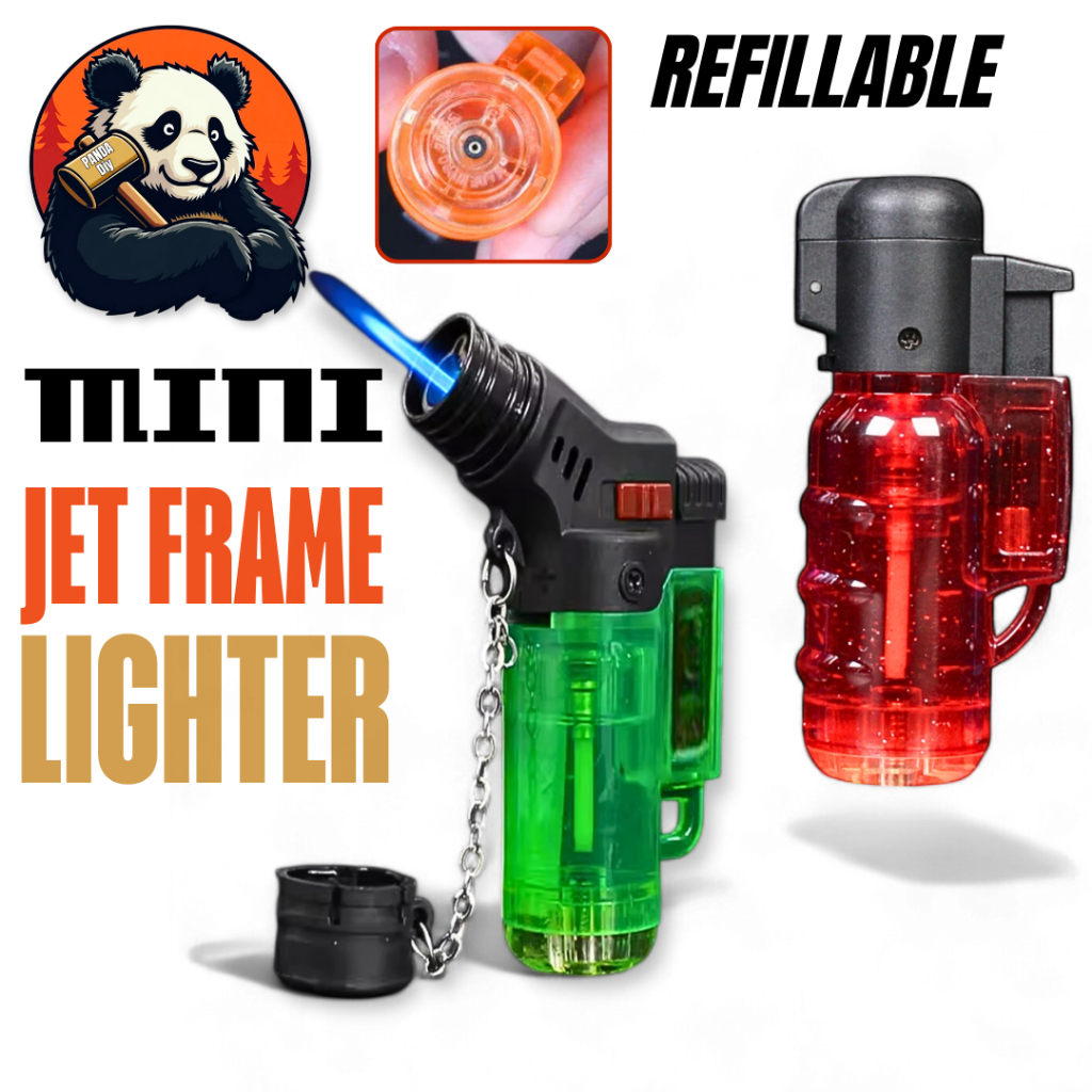 🐼 1PCS MINI 【MULTIPURPOSE】VANCE Lighter Jet Flame Windproof Lighter Api ...