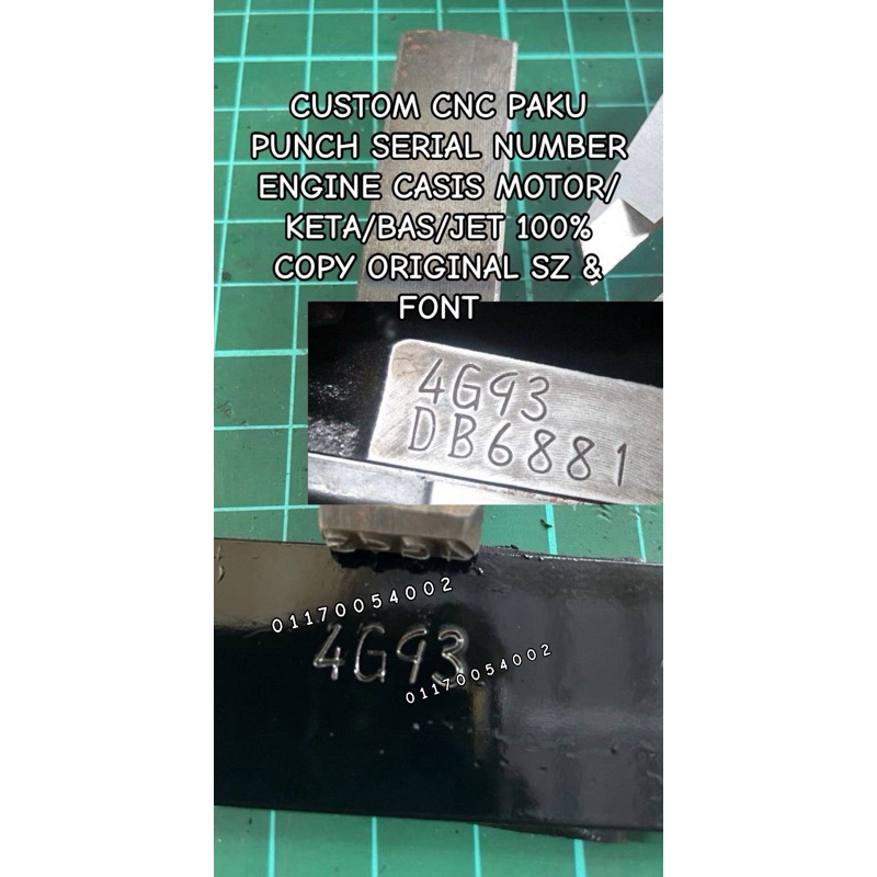4G93 4G63 4G67 EVO 123456789 ENGINE NO PUNCH NO | Shopee Malaysia