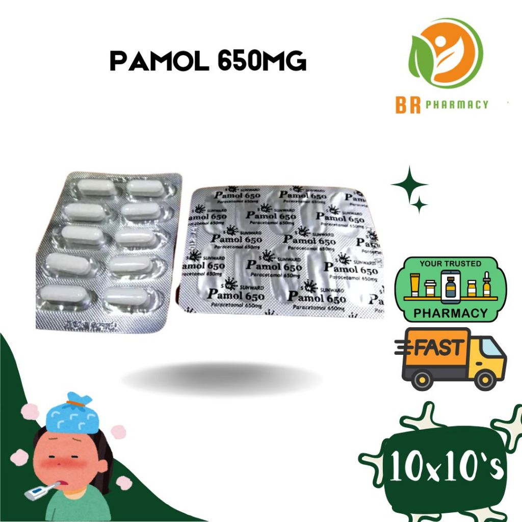 Pamol 650 Paracetamol 650mg 10X10's | Shopee Malaysia