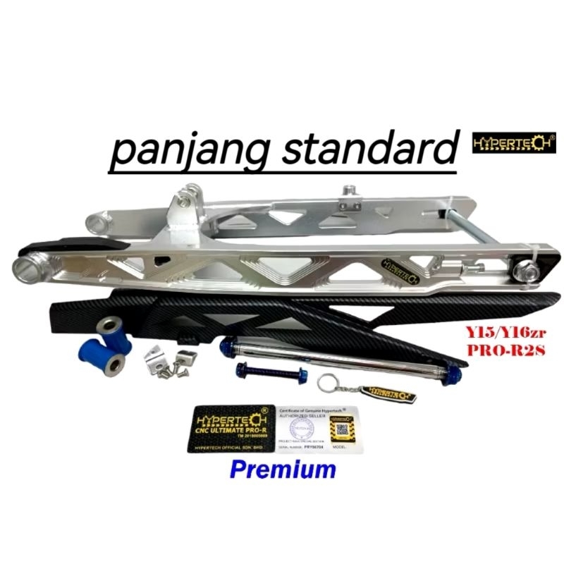 HYPERTECH SWING ARM PRO R2S ALLOY CNC PANJANG STANDARD Y15 Y16 (silver ...
