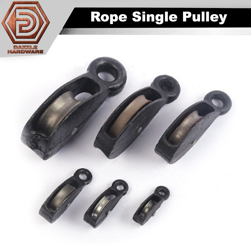 Rope single pulley rope bearing roller roller bendera besi tangkai tali ...