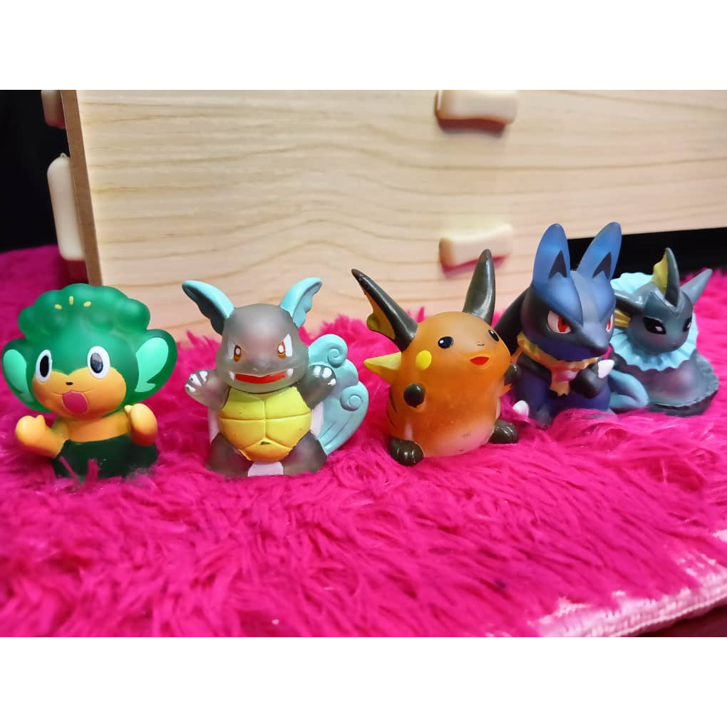 TRANSPARENT Finger Puppet Pokemon BANDAI RARE : RAICHU, WARTORTLE ...