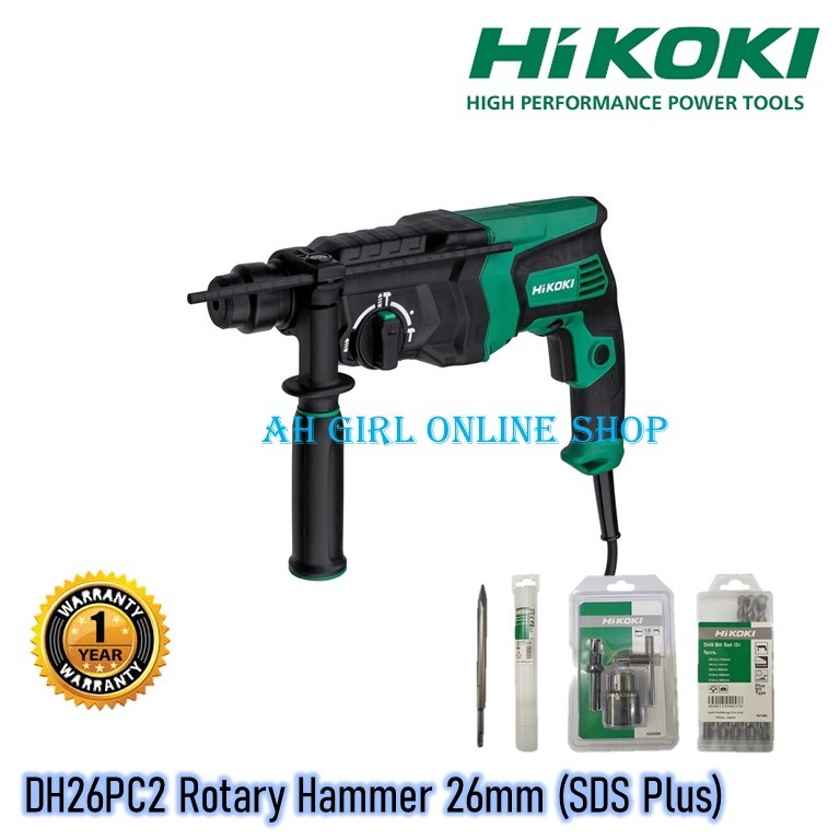 HIKOKI DH26PC2 Rotary Hammer 26mm (SDS Plus) | Shopee Malaysia