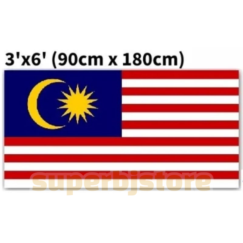 2. Bendera Malaysia Jalur Gemilang Malaysia Flag Polyester 2'x4' (60cm ...