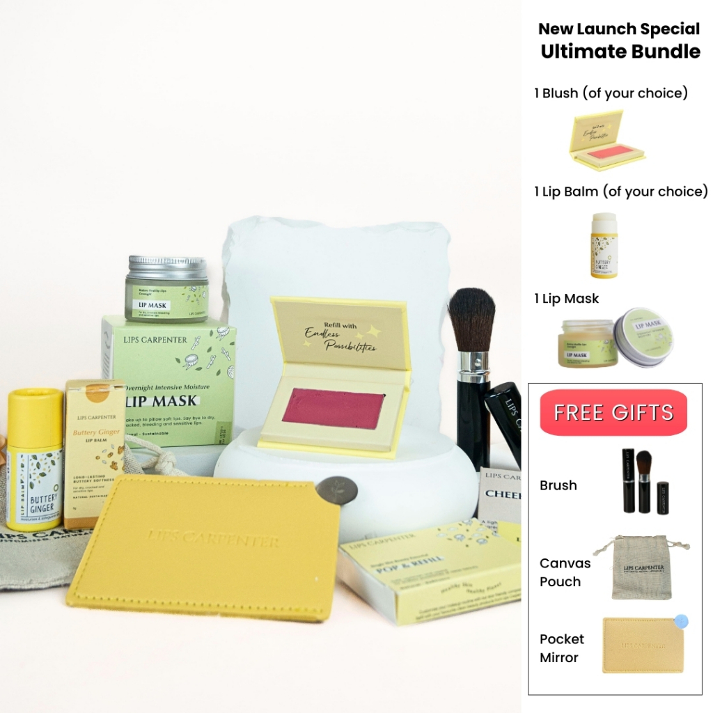 Lips Carpenter New Launch [Ultimate Bundle] - Blush, Lip Balm, Lip Mask - Limited Time Deal ...