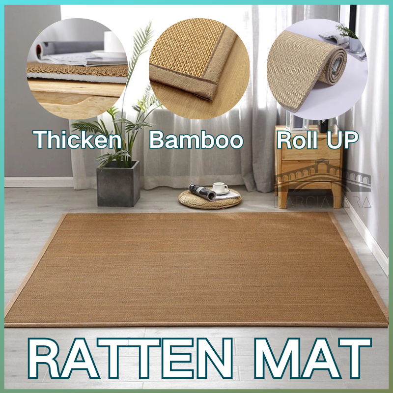 COD Japanese Style Tatami Mat Bamboo Woven Carpet Bedside Crawling Mat ...