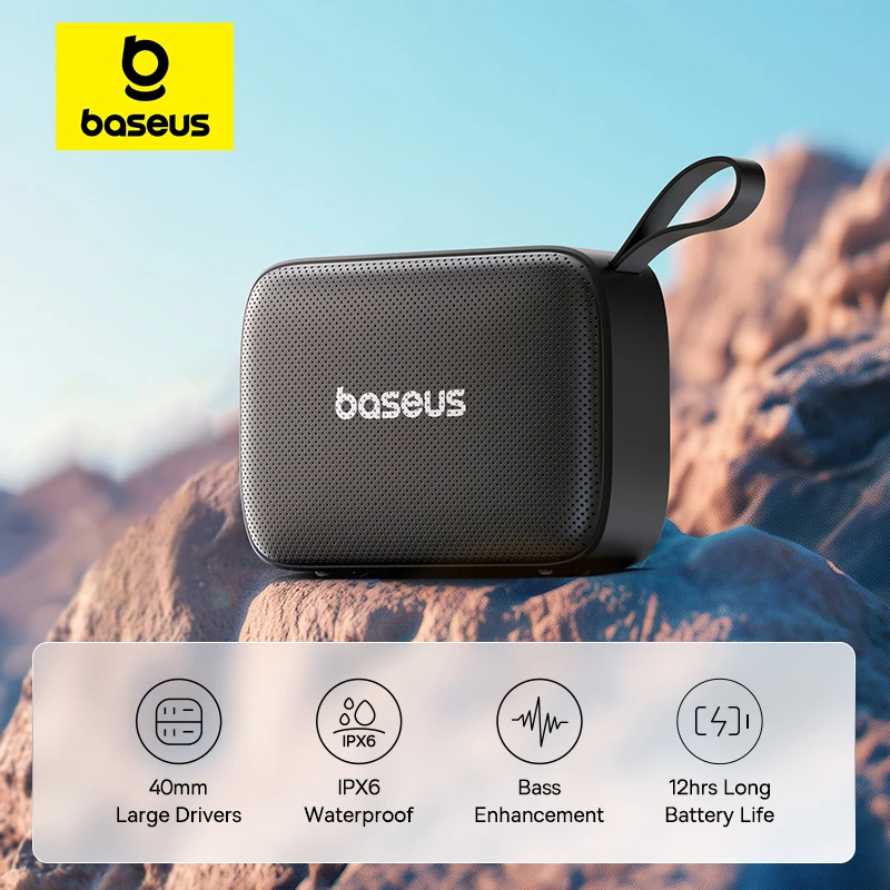 Baseus 30 Mini Portable Wireless Speaker Big Volume IPX6 Waterproof Bluetooth 5.3 Bass ...