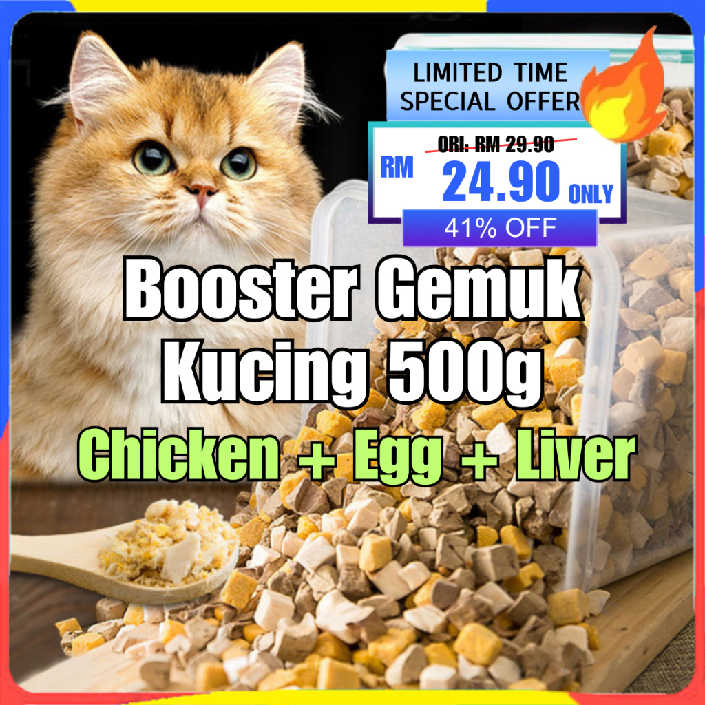 PETSEE Booster Gemuk Kucing 1kg Freeze Dried Cat Food Freeze Dried ...