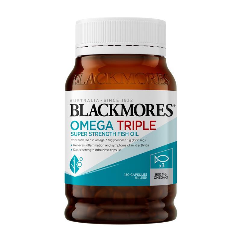 Blackmores Omega Triple Super Strength Fish Oil (60 Capsules) | Shopee ...