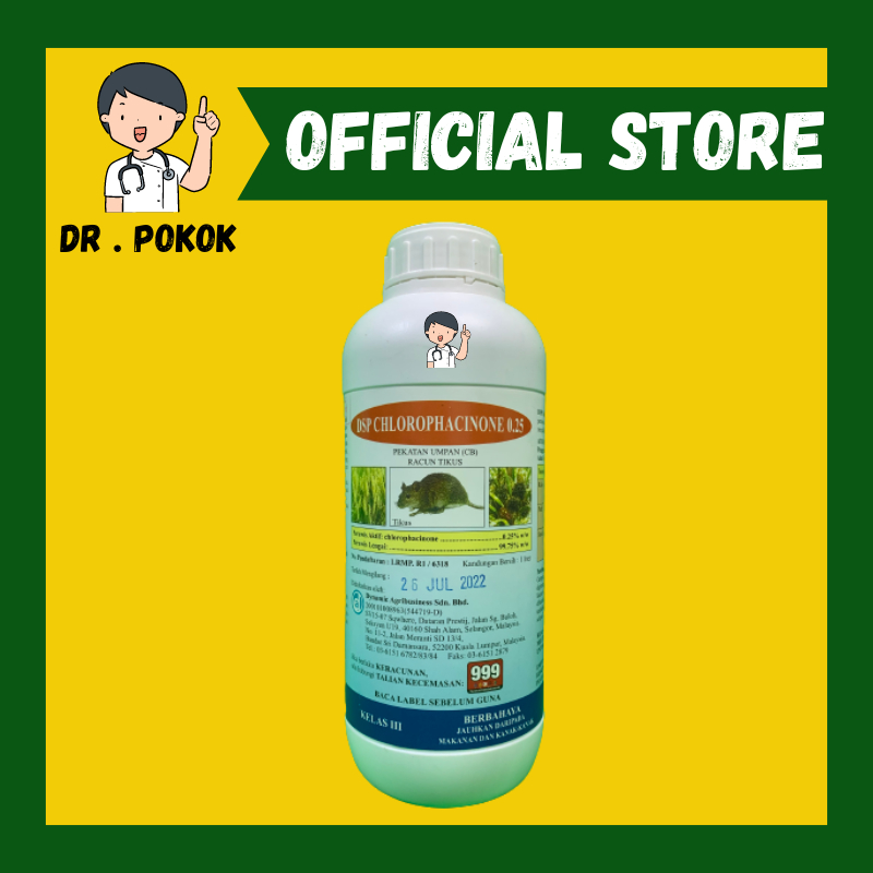 [ORIGINAL] 1L DSP Chlorophacinone 0.25 DYNAMIC/Minyak Merah/Racun Tikus ...