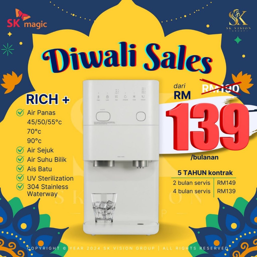 [RENTAL] SK Magic JikSoo Rich Plus Penapis Air Ais Batu Water Dispenser ...