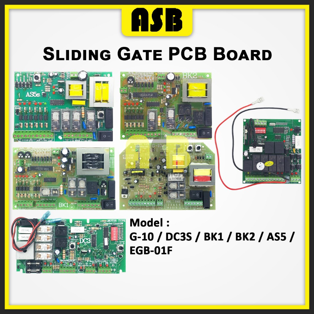 (1pc) Sliding Gate PCB Board ( G-10 / DC3S / BK1 / BK2 / AS5 / EGB-01F ) ( AC / DC ) | Shopee ...