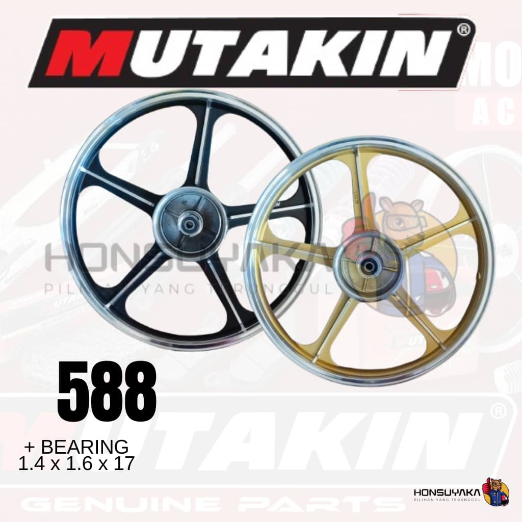 MUTAKIN SPORT RIM 588 5 BATANG FOR KRISS 1/WAVE 100/WAVE 125 | Shopee ...