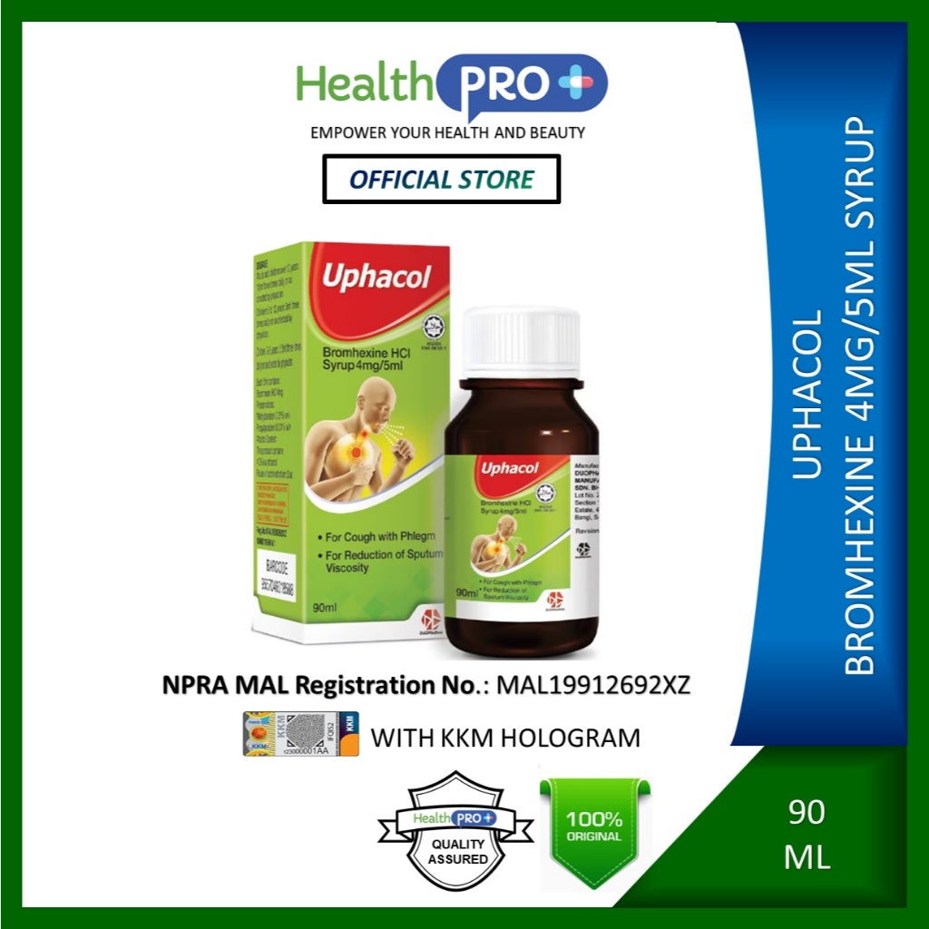 UPHAMOL Uphacol Cough Syrup 90ml EXPIRY:09/2025 | Shopee Malaysia