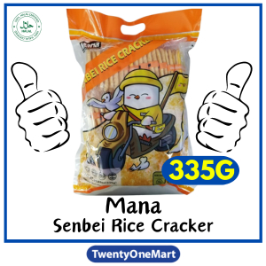 Halal Food Mana Senbei Rice Cracker / Snow Rice Cracker 335g 超值米饼 超级大包 | Shopee Malaysia