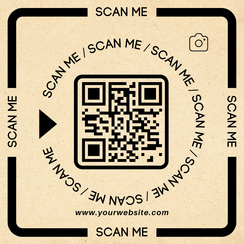 [STICKER LABEL] 120 PCS SCAN ME QR CODE + CUSTOM YOUR WEBSITE LINK ...