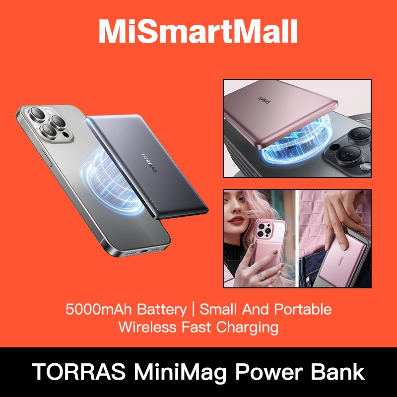TORRAS MiniMag Ultimate Slim Power Bank 5000mAh Fast Charging Durable ...