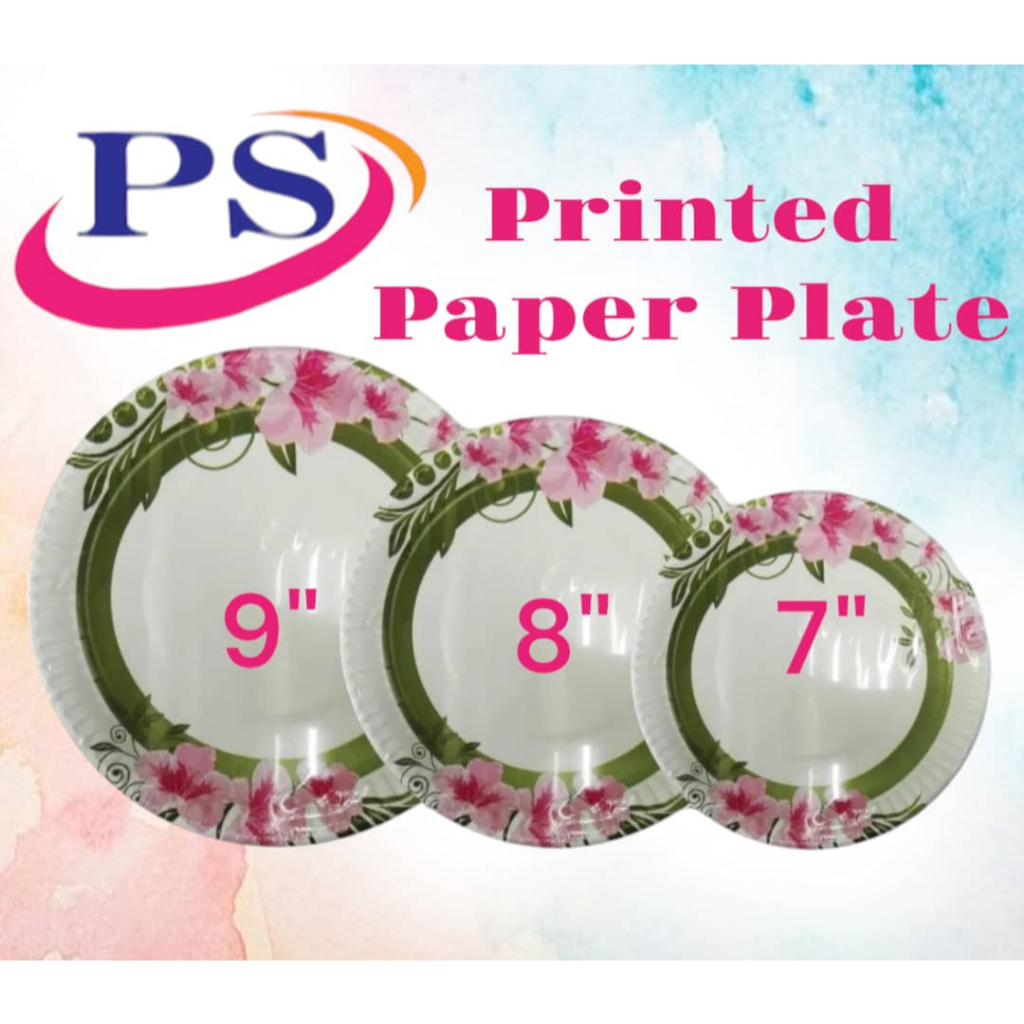 (7"/8"/9") Disposable Printed Paper Plate / Party Plate / Pinggan ...