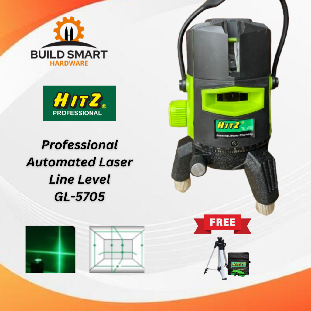 HITZ GL-5705/ 4V1H6D 360° 5 Line Professional Automatic Laser Level ...
