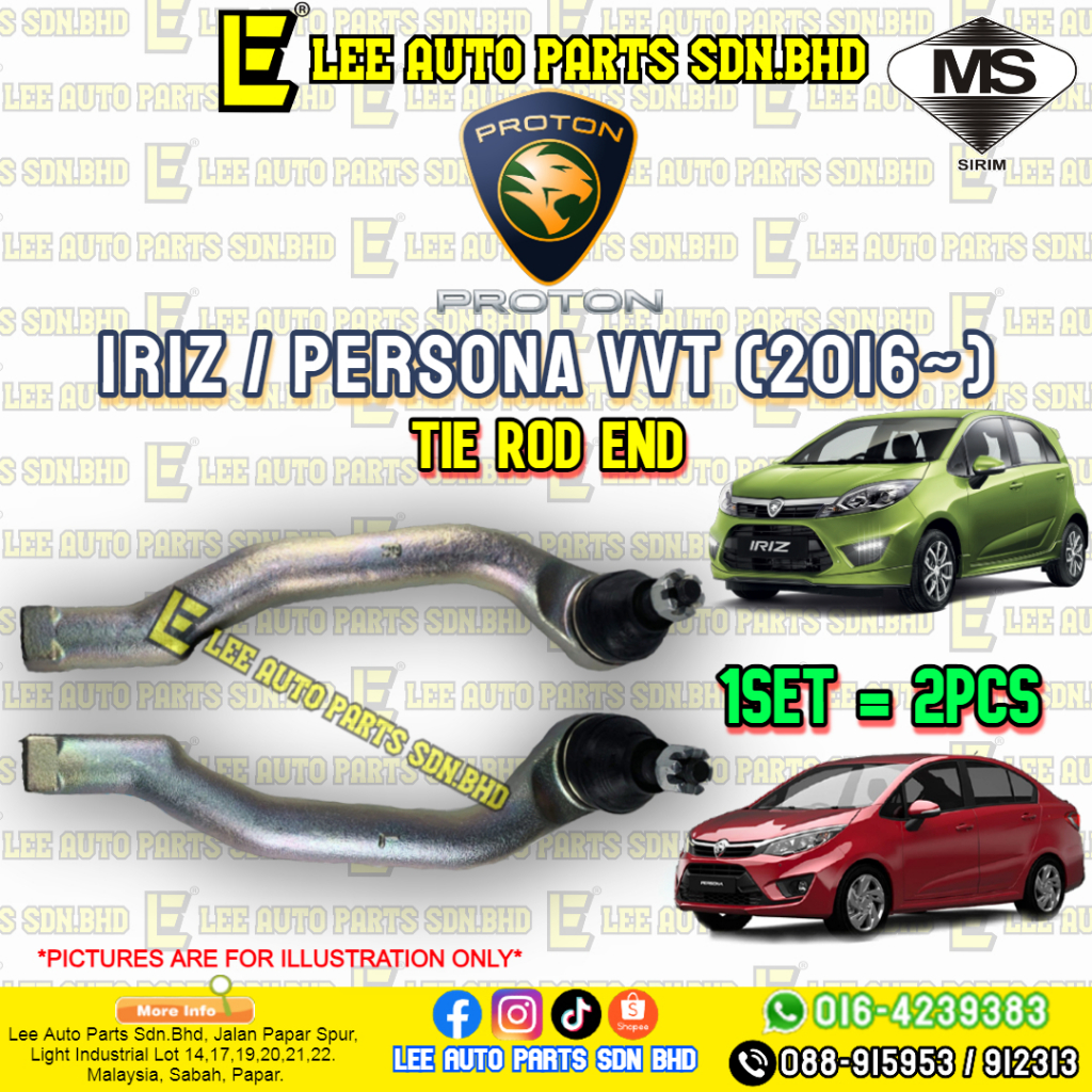 PROTON IRIZ,PERSONA VVT (2016~) TIE ROD END (ONE SET PRICE) | Shopee ...