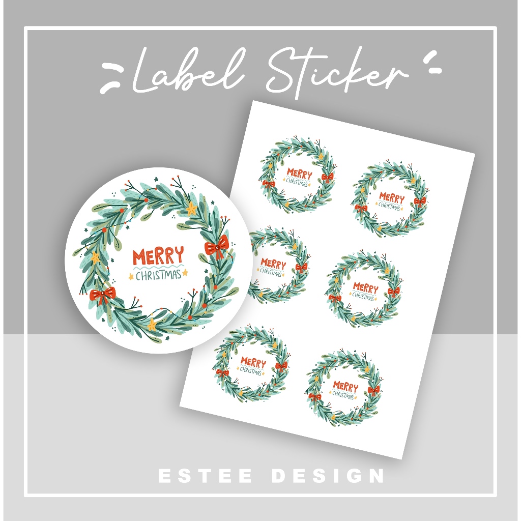 Merry Christmas sticker labels goodie bag doorgift Gift packaging box ...