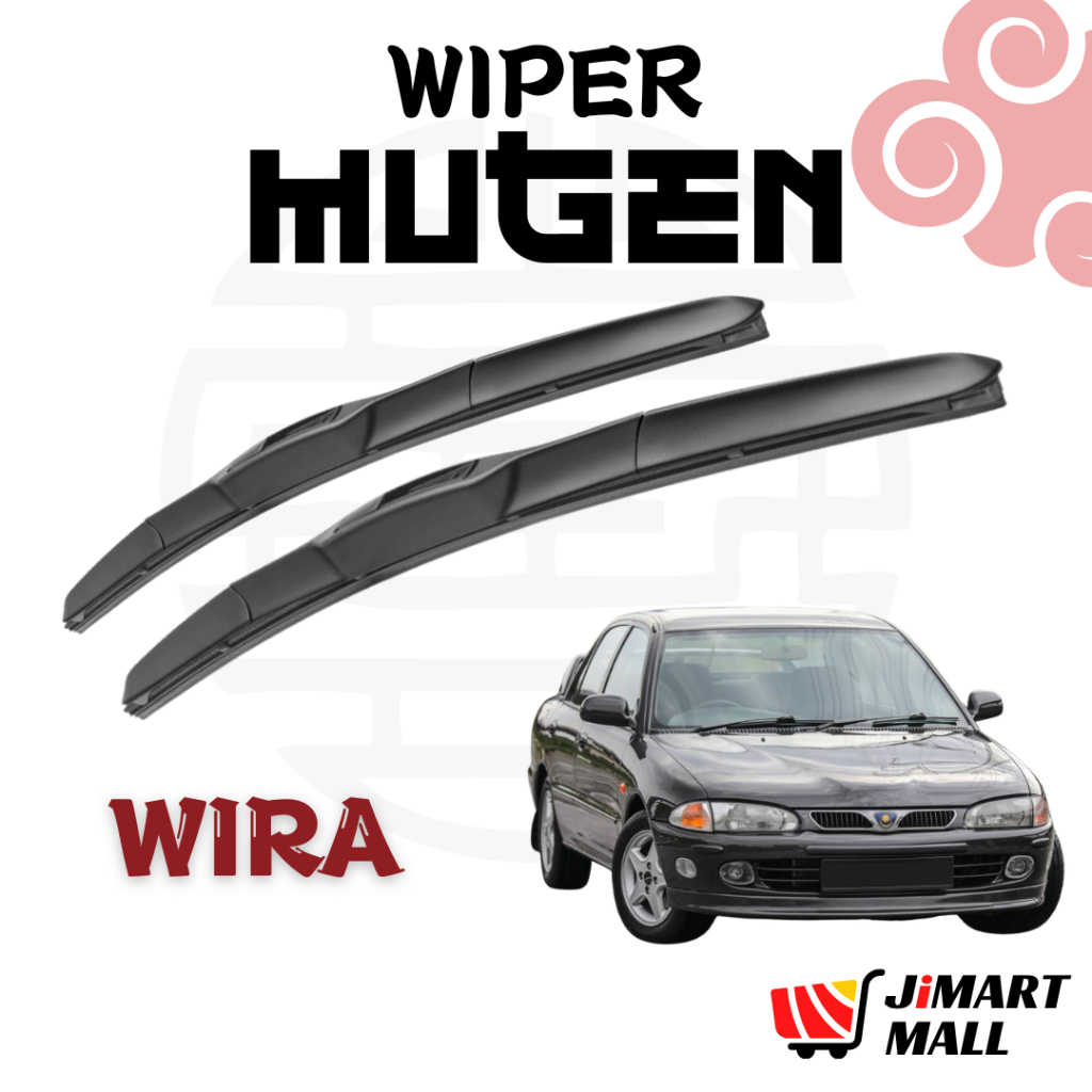 PROTON WIRA / PUTRA JAPAN MUGEN SILICONE WIPER Front Windshield Windscreen Clear Wiper Blade ...