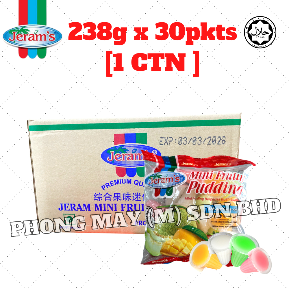 JERAM'S MINI FRUITY PUDDING [1 CARTON = 238G*30PKTS] MINI PUDDING ...