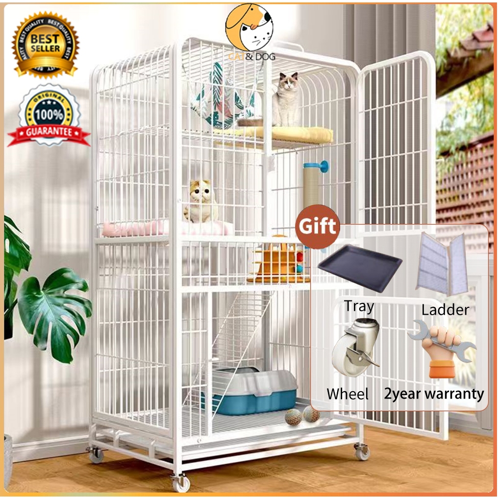 Cat Cage Large Sangkar Kucing Besar 2 3 Tingkat 4 Level 5Level Metal ...