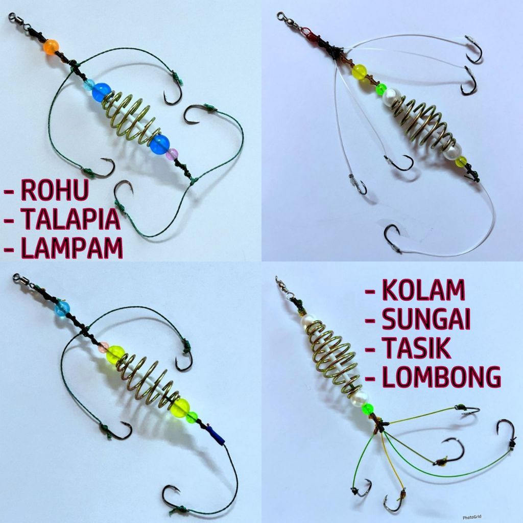 PERAMBUT RAMBAI ROHU / LAMPAM / TALAPIA BOOM SPRING CUSTOM LIMA (5 ...