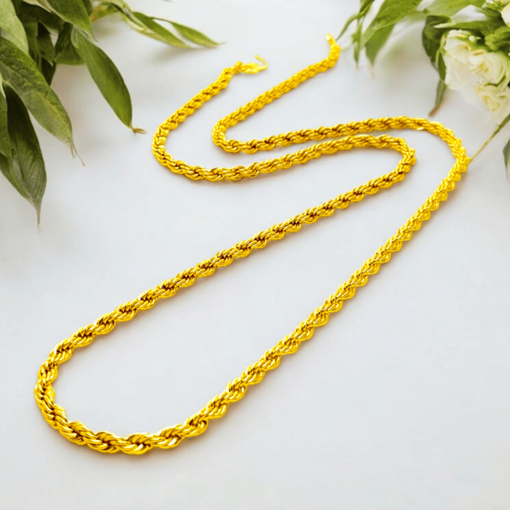 Necklace Rantai Leher Perempuan 24K Women Necklace Gold Plated Rantai ...