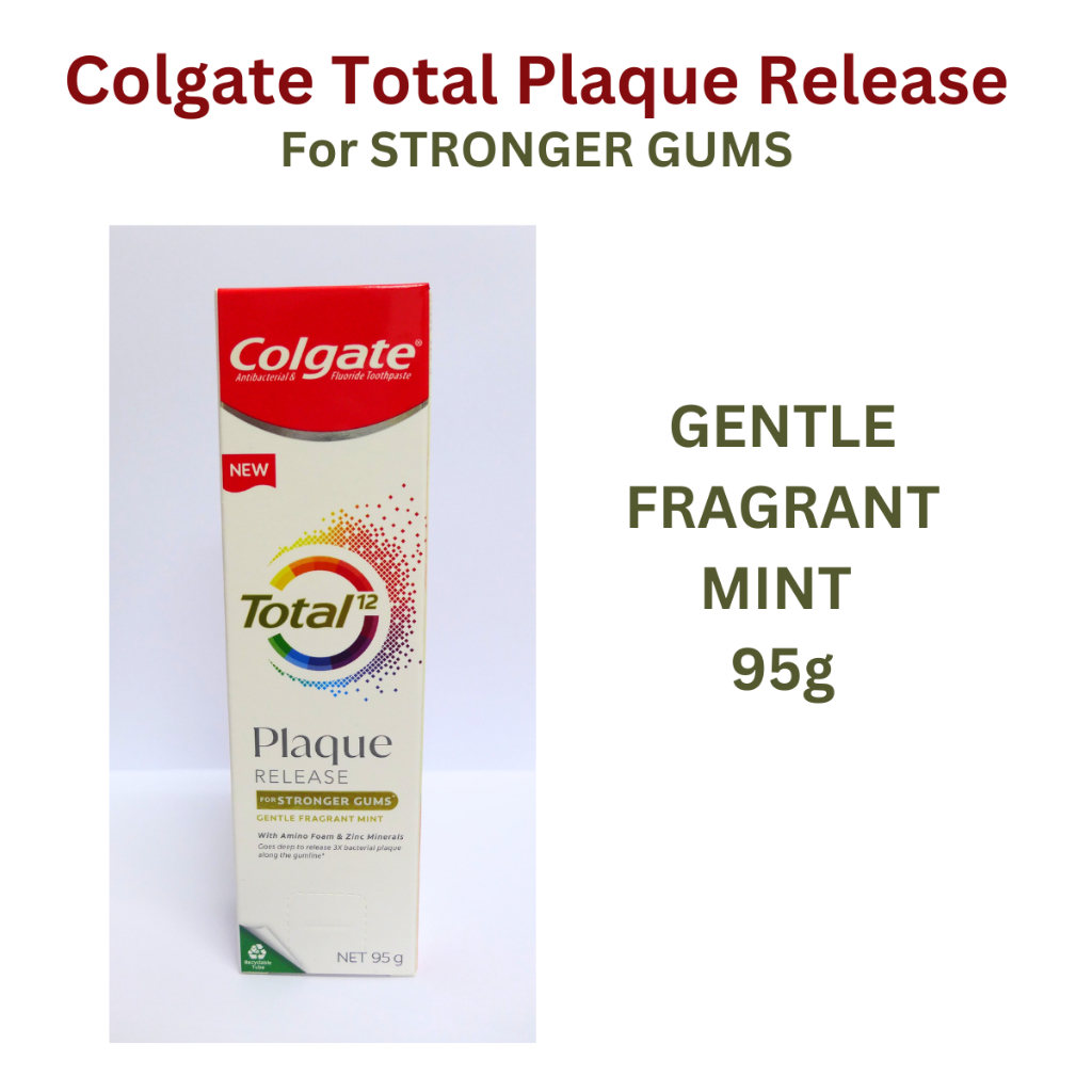 =Ready Stock= COLGATE Total Plaque Release Gentle Fragrant Mint 95g For ...