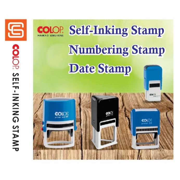 COLOP SELF-INKING STAMP RECTANGULAR | OBLONG | SQUARE | TRIANGULAR ...