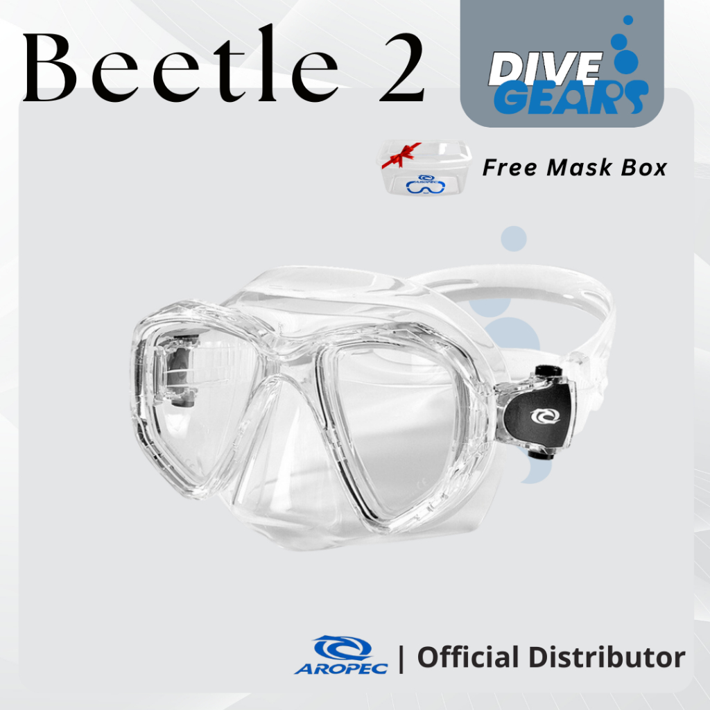 Aropec Mask Beetle 2 Clear Dual Lens Diving Mask Scuba Diving ...