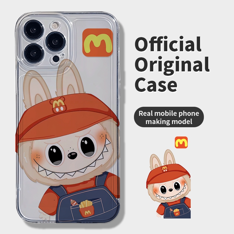 Space Protective Shell Casing Fast food restaurant LABUBU For iPhone ...