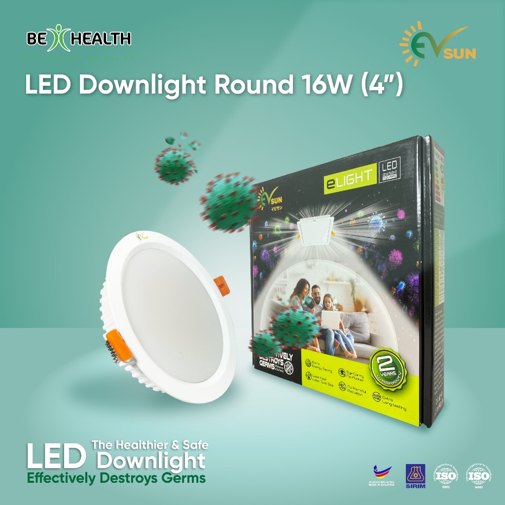 EV SUN LED DOWNLIGHT 4' ( ROUND & SQUARE ) | Shopee Malaysia