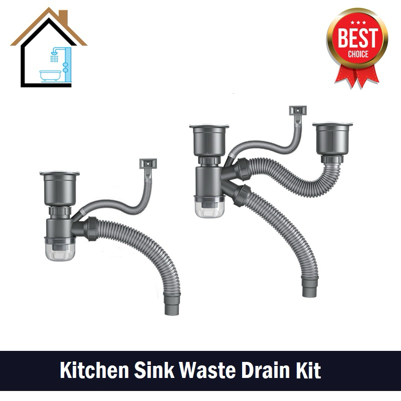 [Series:1910] 1-1/2” & 2”Kitchen Sink Bottle Trap with Waste Complete ...
