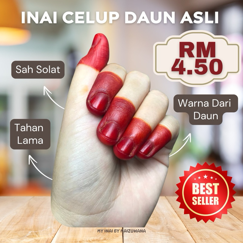 [BEST SELLER] Inai Celup Daun Asli 20g - Inai Sah Solat - Inai Celup ...