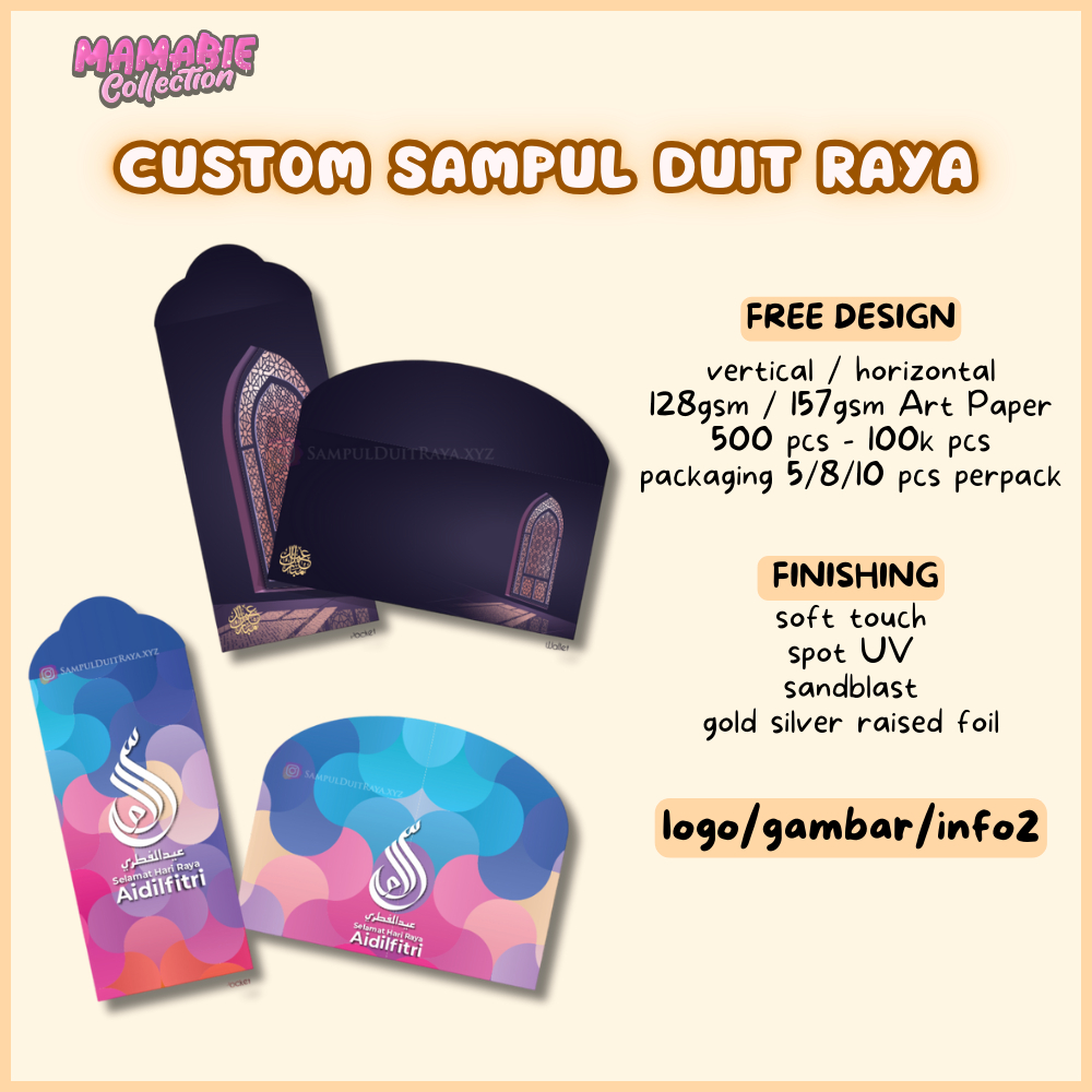 Sampul Raya Custom-made 2025 Money Pocket Ang Pao Print Sampul Duit ...