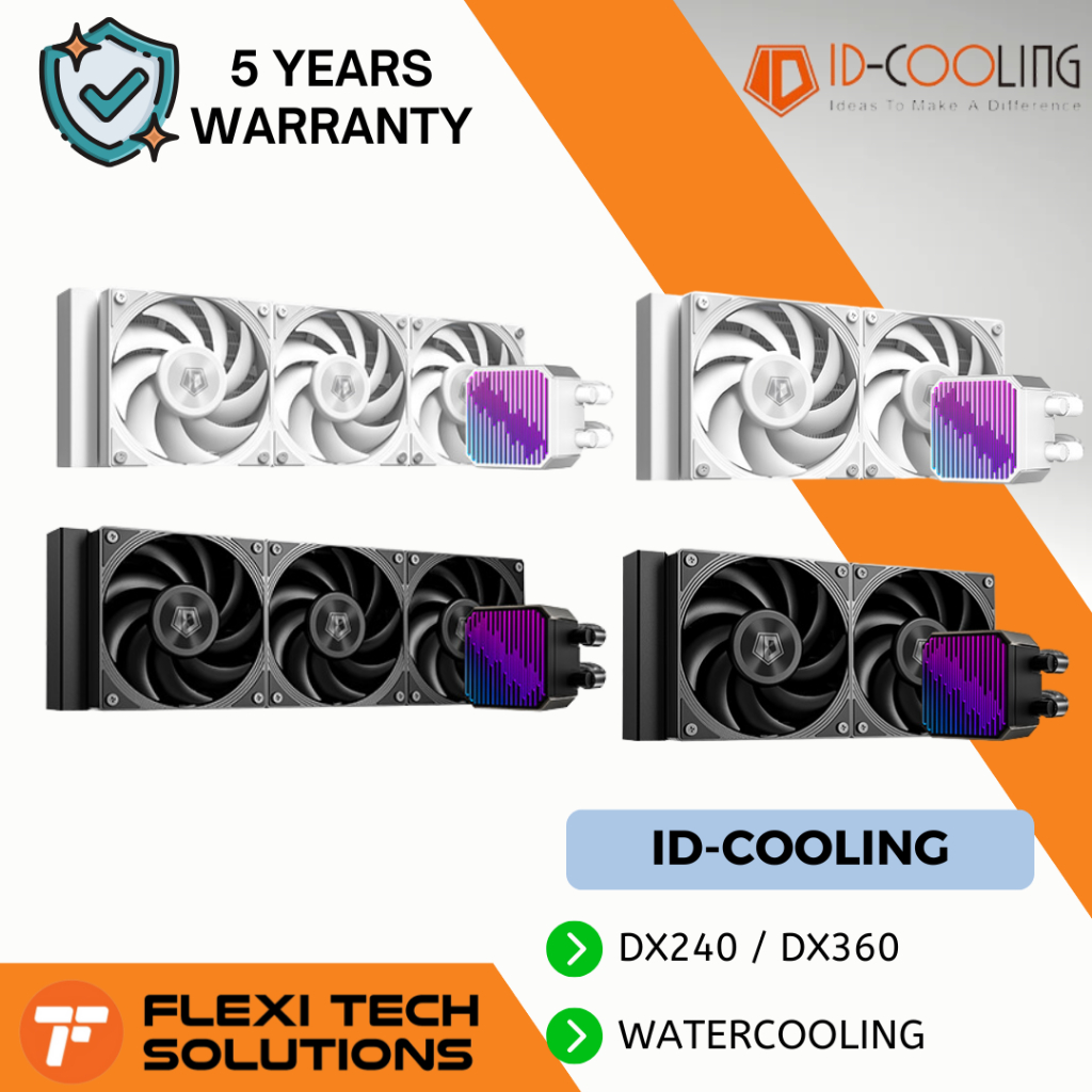 Flexi Tech ID-Cooling DX240 MAX / DX360 MAX Watercooling - Black ...